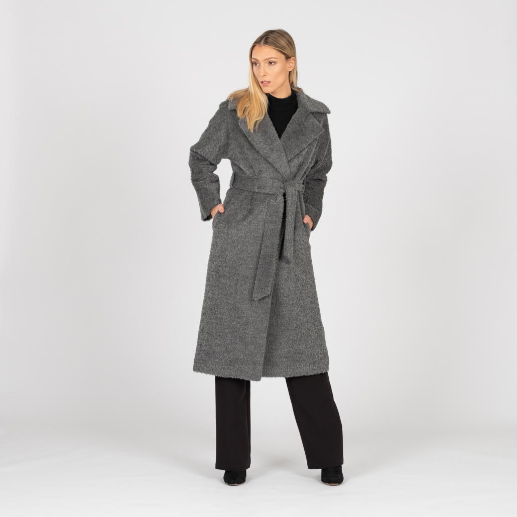 SOFIA hall karvane pikk mantel — Kuresaar Design